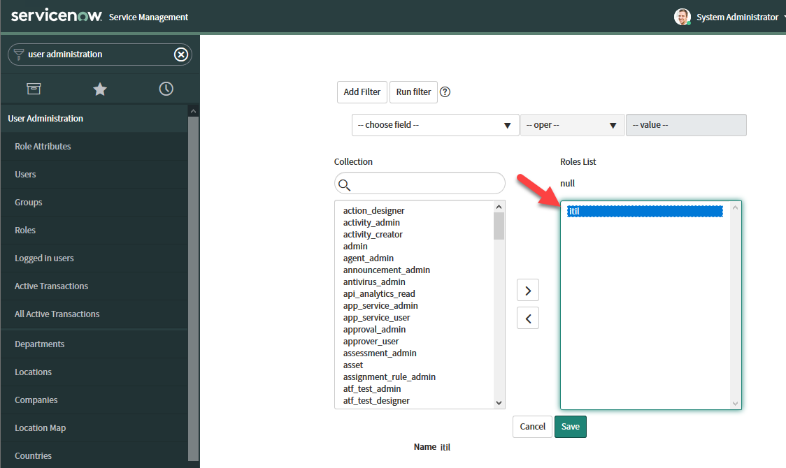 Create a ServiceNow user account for the SCOM ServiceNow Incident Connector